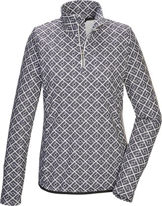 Killtec Damen Powerstretchshirt/Midlayer mit Stehkragen und Reißverschluss KSW 109 WMN LS SHRT, anthrazit, 42, 43610-000