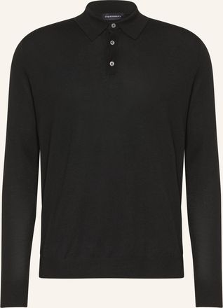 Strokesman's Strokesmans Strick-Poloshirt schwarz
