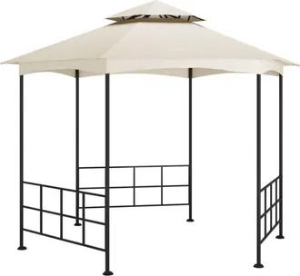 vidaXL Vidaxl - Belv&eacute;d&egrave;re avec parois 3,1x2,7 m Cr&egrave;me