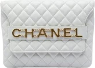 Chanel Pre-owned Vintage Quilted Clutch - Femme - Pre-owned - Blanc - Taille: ONE Size