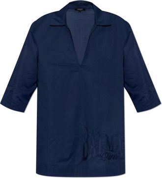 Balmain Homme, Chemises, Bleu, Taille: XL T-shirt de Plage