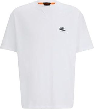 BOSS Hommes TeeMusicY2K T-Shirt Oversized Fit en Jersey de Coton avec Motif Artistique de la Saison