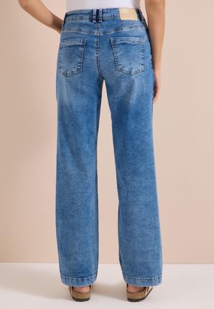Cecil Loose-fit-Jeans CECIL, Damen, Gr. 28, L&auml;nge 28, blau (light blau used wash), Jeans, 87% Baumwolle, 11% Polyester, 2% Elasthan, unifarben, kn&ouml;chellang,
