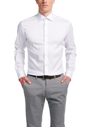 Eterna Slim Fit Performence Hemd Langarm New Kent Stretch weiÃ Größe 38