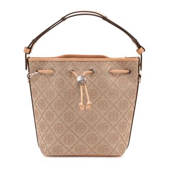 Tory Burch Monogram Bucket Bag - - Bags - Damen - Braun - ONE SIZE