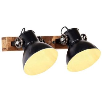 vidaXL Prolenta Premium Wandlampe Industriestil Schwarz 45x25 cm E27