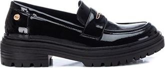 Xti Mocassins en Cuir Verni Noir