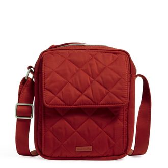 Vera Bradley Damen Kleine Performance-Twill Umhängetasche, Rot (Cardinal Red)