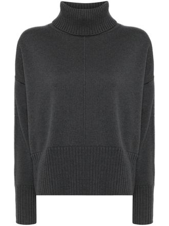 N.Peal pull en cachemire biologique à col roulé - Gris