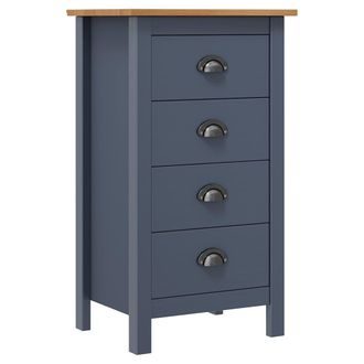 vidaXL Vidaxl Credenza Hill Grigia 46x35x80 Cm In Legno Massello Di Pino