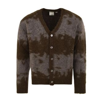 Gramicci Mohair Splatter Cardigan - - Knitwear - Herren - Braun - XL