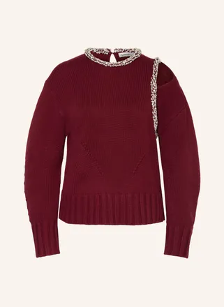 SIMKHAI Simkhai Pullover Monroe Mit Schmucksteinen rot