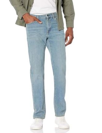 Amazon Essentials Jean Stretch Coupe Droite - Couleurs abandonn&eacute;es Homme, Bleu Clair Vintage, 38W / 29L