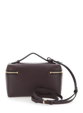 Victoria Beckham Womens Crossbody Bag Burgundy Leather Calf Shoulder