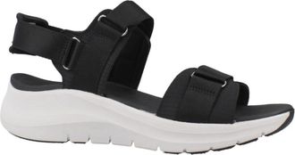 Skechers Femme, Chaussures, Noir, Taille: 36 EU Sandales plates &eacute;l&eacute;gantes pour femmes