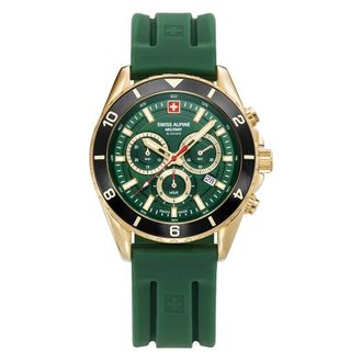 Swiss Alpine Military Swiss Alpine Military Herrenuhr 7034.9818 Sierra- Chronograph- Edelstahl- Gr&uuml;n-Gold- Artikelnummer 7034.9818 - - Accessories - Herren - Gr&uuml;n - ONE SIZ