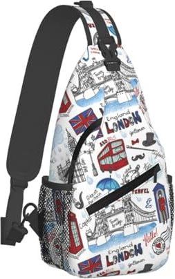 Generic Sacoche Port&eacute; &eacute;paule Londres Antivol Sac Bandouli&egrave;re Mode Sac Poitrine pour &eacute;cole Randonn&eacute;e Femme