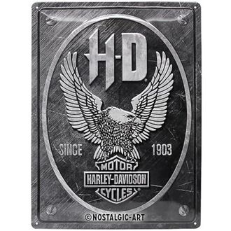 Nostalgic Art Plaque Vintage Harley-Davidson - Metal Eagle - Id&eacute;e de Cadeau pour Les Fans de Moto, en m&eacute;tal, D&eacute;co Design Retro, 30 x 40 cm 23267