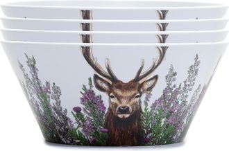 Puckator Set mit 4 wiederverwendbaren Schüsseln aus rPET - Wildhirsch