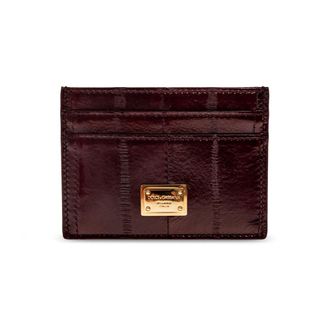 Dolce & Gabbana Kartenetui aus Leder mit Logo - - Accessories - Damen - Rot - ONE SIZE