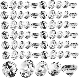 Garneck 500 St&uuml;ck Acryl Spitzdiamanten Vasenf&uuml;ller in Verschiedenen Gr&ouml;&szlig;en 3 8mm Transparent f&uuml;r Tischdekoration Partydeko Selbstgemacht Schmuckteile