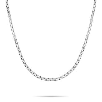 s.Oliver Herren Necklace - Halskette aus mattiertem Edelstahl - Silber - Venezianerkette 55 cm - wasserfest & hautfreundlich