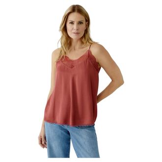 Oui Femme, Tops, Rouge, Taille: 36 FR Top en satin