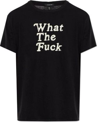 R13 Femme, Tops, Noir, Taille: 38 FR T-shirt imprim&eacute;