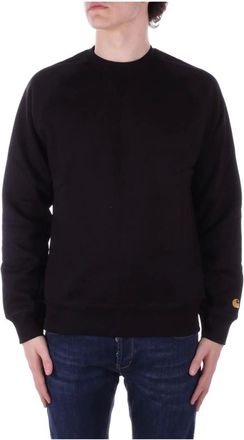 Carhartt Work in Progress Homme, Sweatshirts et sweats à capuche, Noir, Taille: S Pull Noir avec Logo Coupe Regular