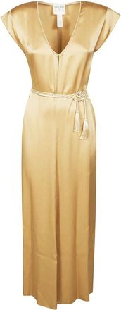 Forte_Forte Femme, Combinaisons et Ensembles, Jaune, Taille: 32 FR Abito Sm Sollo V Satin