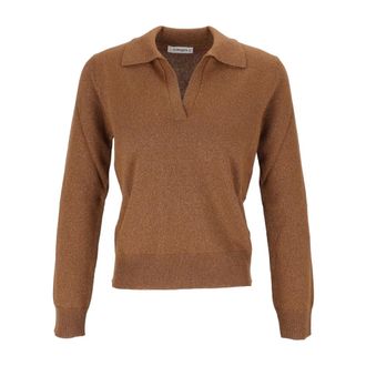 KANGRA Pull col en V - Femme - Pulls - Brun - Taille: 42 FR