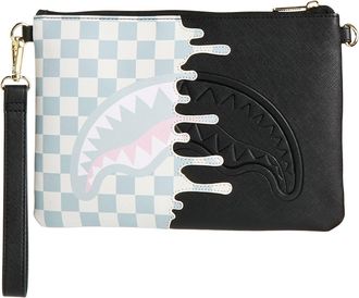 Sprayground CREAM CHECK UNFINISHED SHARK CROSSBODY POUCHETTE