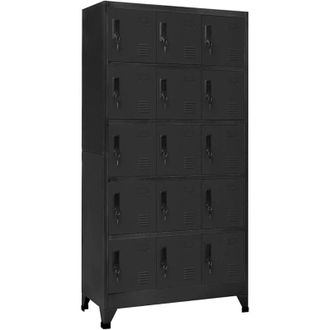 vidaXL Schlie&szlig;fachschrank Anthrazit 90x40x180 cm Stahl Vidaxl