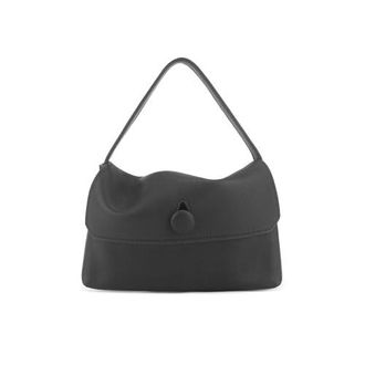 Generic Sac &agrave; main minimaliste et &eacute;l&eacute;gant en cuir pour femme, petit mod&egrave;le classique avec poign&eacute;e sup&eacute;rieure, doublure en daim et rabat &agrave; bouton