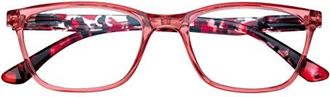 Zippo Lunettes de lecture de &agrave; base dun cadre de lignes douces, id&eacute;ale pour les hommes et les femmes, dioptrie +2.00, cadre multicolore, tiges roses