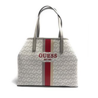 Guess Femme, Sacs, Gris, Taille: ONE Size Vikky Tote Large avec Logo en Pierre