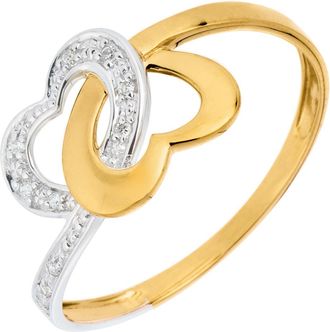 Edenly Ring Verbundenheit Zweier Herzen Bicolor