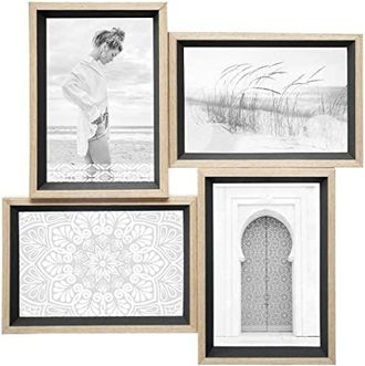 Atmosphera Atmosphera - P&ecirc;le - m&ecirc;le Moly - bois et verre - 4 photos - Noir