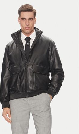 HUGO BOSS Jacke aus Kunstleder Bono2511 50530772 Schwarz Regular Fit