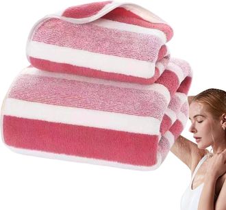 Generic Duschhandtuch-Set - weich gestreifte Badetücher, Gesichtswaschhandtücher | Breite Badetücher, Badezimmerzubehör, Handtücher für die Dusche im Fitnesss