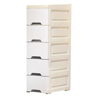Generic Stehende Badezimmerschr&auml;nke, stehender Organizer-Schrank mit Rollen f&uuml;r kleine R&auml;ume, 5-st&ouml;ckiges Schubladendesign, vertikale Organizer-Regale f&uuml;r Hot