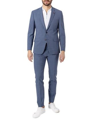 Roy Robson Herren Anzug blau Schurwolle