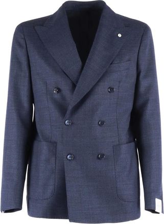 L.B.M. 1911 double-breasted blazer - Blau