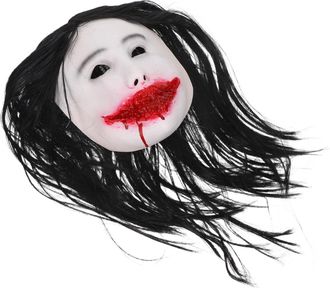 Cabilock Gruselige Halloween Horror Mit Haarperücke Für Frauen Realistische Für Kostüm Party Cosplay Atmungsaktiv Und Komfortabel