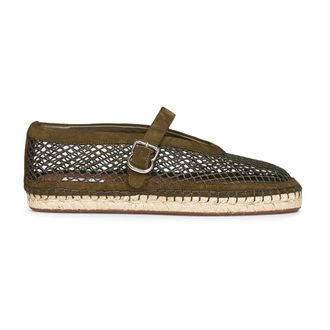 Alaia Femme, Chaussures, Vert, Taille: 37 EU Espadrilles en r&eacute;sille et daim