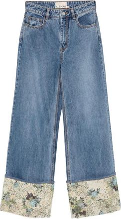 Alemais Marcel Floral-print Tapestry-cuff Jeans