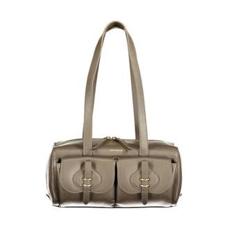 Coccinelle Texturierte Leder Umh&auml;ngetasche mit Schnallen-Detail - - Bags - Damen - Braun - ONE SIZE