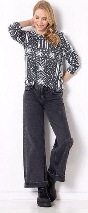 Ser Sweatshirt Neu eingetroffen! Sweatshirt Streifen / Crystal mit Federhaar W8250614