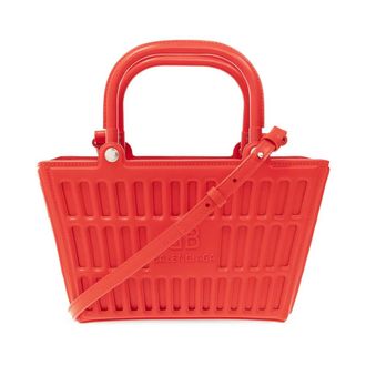 Balenciaga Mag Small Basket Bag - - Bags - Damen - Rot - ONE SIZE