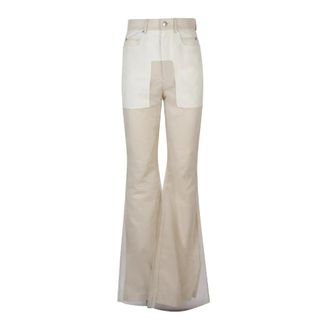 Rick Owens Femme, Pantalons, Beige, Taille: W26 Pantaloni Bolan Bootcut Sand